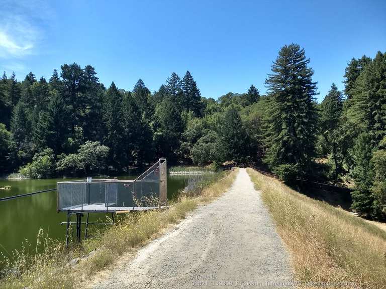 Lake Lagunitas Spillway and Picnic Platform Routes for Walking and ...