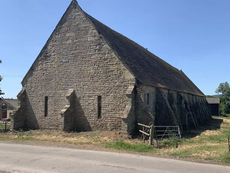 St. Mary's Church and Tithe Barn, Hartpury Road Cycle Routes and Map ...