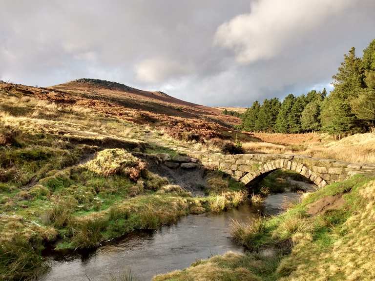 Picturesque stone foot bridge over Burbage Brook Routes for Walking and ...