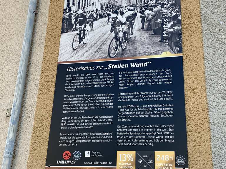 Steile Wand Meerane - fietsroutes en kaart | Komoot