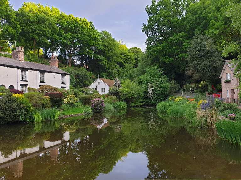 Manchester Schiffskanal & Bridgewater Kanal Schleife von Lymm ...