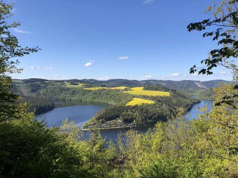 Etappe 1: Von der Hohenwarte Staumauer nach Wilhelmsdorf Campingplatz ...