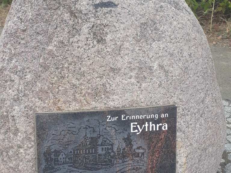 Stein mit Tafel zur Erinnerung an Eythra - Cycle Routes and Map | Komoot