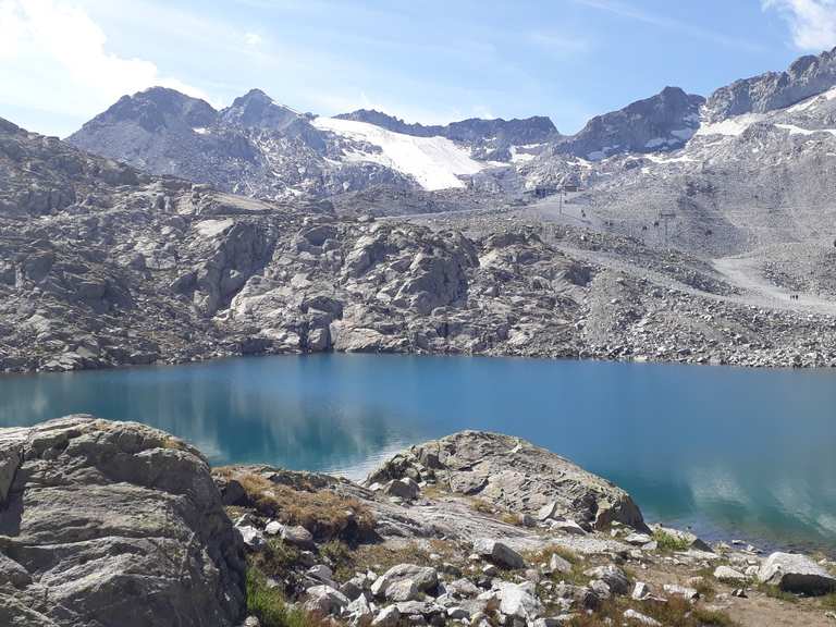 Vista sul Ghiacciaio Presena dal Passo Paradiso : percorsi ...
