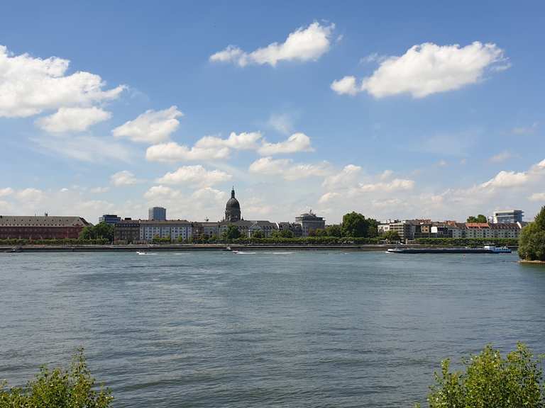 Neues Rheinufer mit Blick auf Mainz Cycle Routes and Map | Komoot