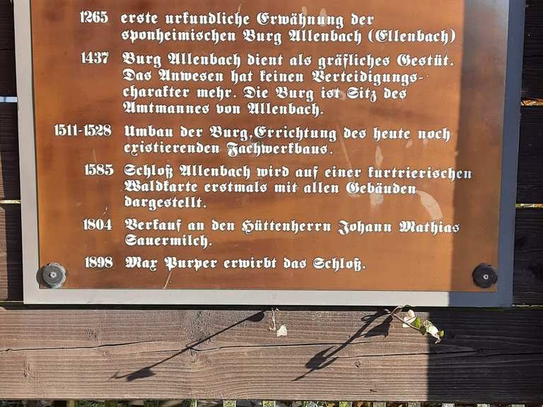 Schloss Allenbach Routes for Walking and Hiking | Komoot