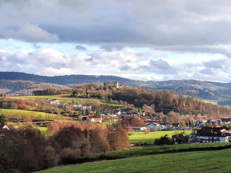 Panoramic view of Reichenberg Castle Routes for Walking and Hiking | Komoot