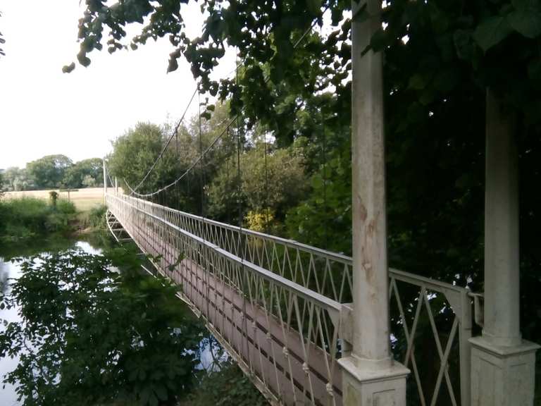 Lady Wimborne’s Bridge – Canford suspension bridge loop from Merley ...