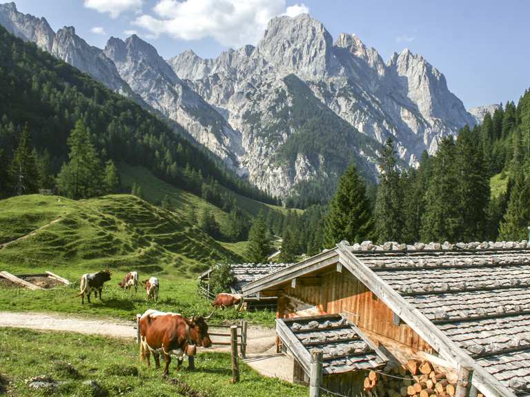 Hängebrücke im Klausbachtal – Rund um den Hintersee Runde von Ramsau b ...