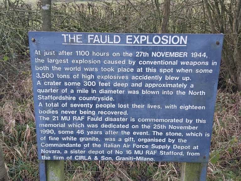 Fauld Explosion Crater Memorial Routes for Walking and Hiking | Komoot