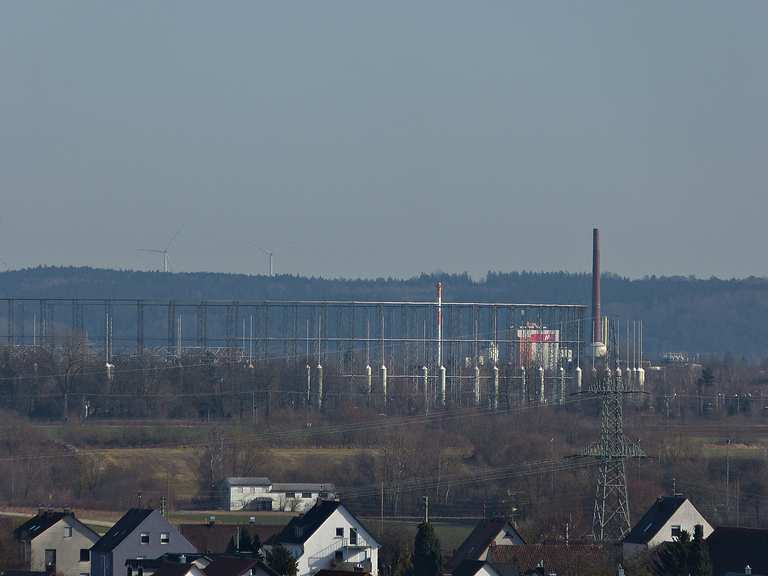 Vue sur la station d'écoute du BND à Gablingen - Itinéraires vélo et ...