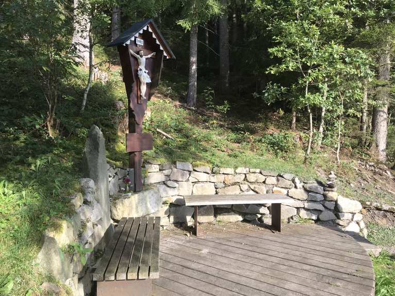 Wasserfall Talbach – Holzbrücke über Ziller Runde von Ramsau-Hippach ...