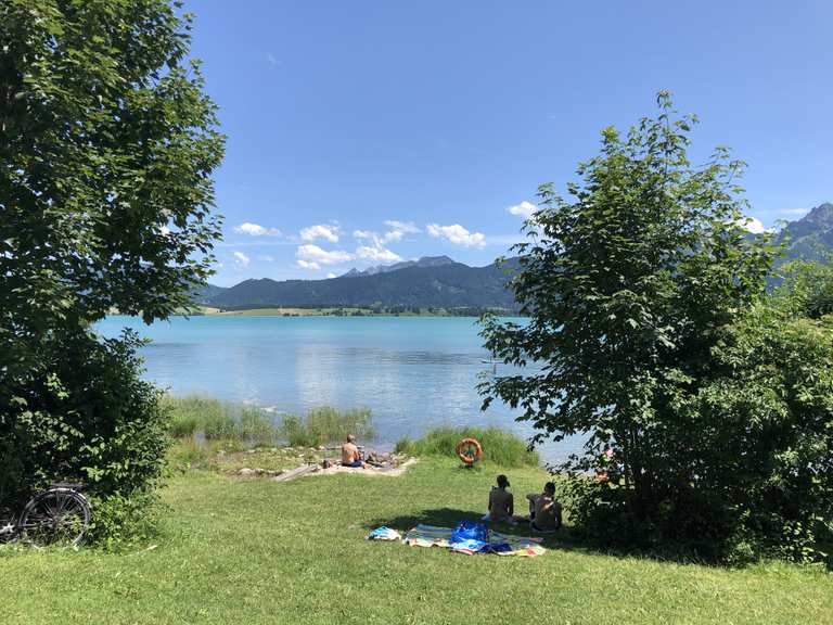 Badestelle am Forggensee: Wanderungen und Rundwege | komoot