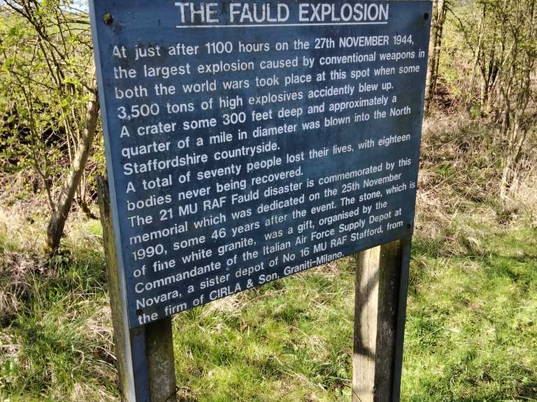 Fauld Explosion Crater Memorial Routes for Walking and Hiking | Komoot