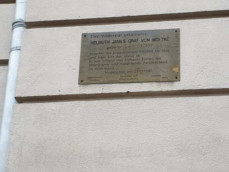 Helmut James Graf von Moltke memorial at the former Realschule, Potsdam ...