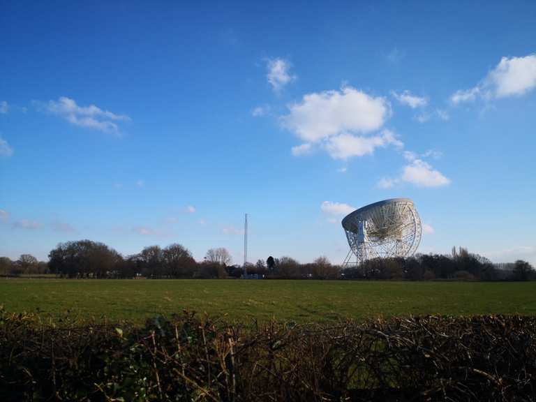 View of Jodrell Bank Telescope Road Cycle Routes and Map | Komoot