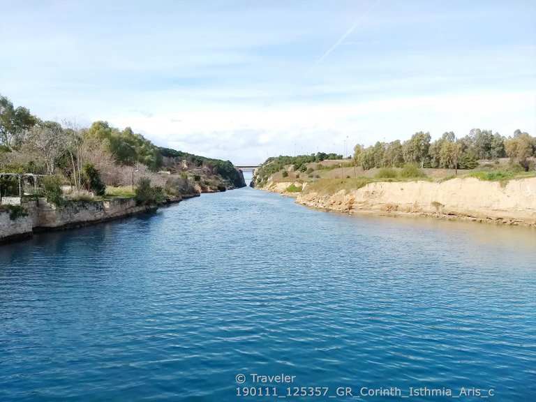 Isthmia 🌉 submersible bridge, Corinth Canal East Entrance - Cycle ...