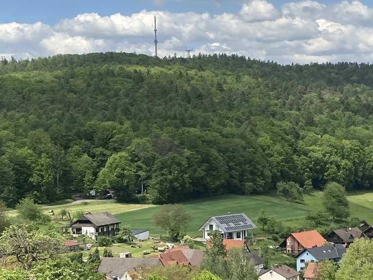 Blick auf Hemsbach und Hahnenkamm wandelroutes en hikes | Komoot