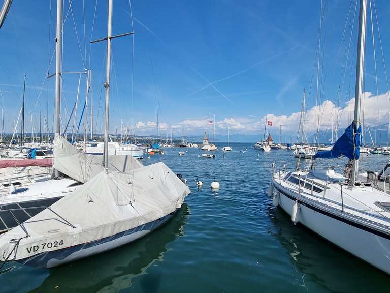 Château de Morges (Arsenal Militaire): Wanderungen und Rundwege | komoot