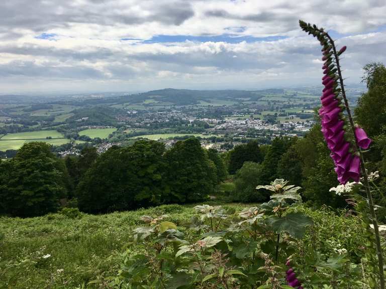 The Kymin Roundhouse and view over Monmouth Routes for Walking and ...