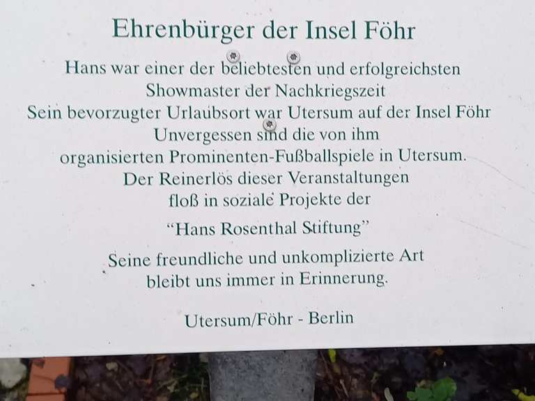 Hans Rosenthal Memorial Stone – Hiking & Cycling Routes | Komoot