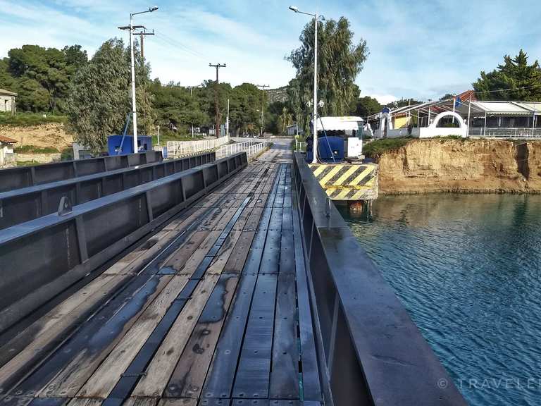 Isthmia 🌉 submersible bridge, Corinth Canal East Entrance - Cycle ...