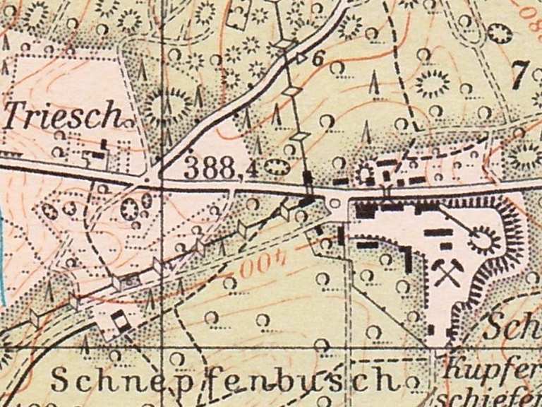 Trasse der ehemaligen Bergbau-Seilbahn (Schnepfenbusch–Triesch ...