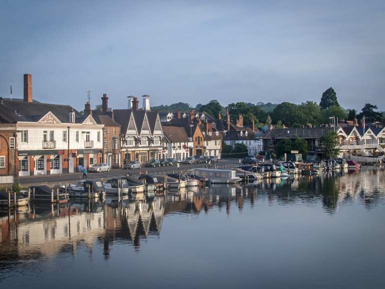 Henley-on-Thames Town Centre and Riverside Road Cycle Routes and Map ...