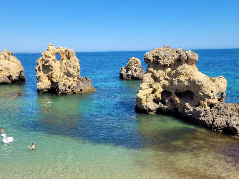 From Praia dos Arrifes to Praia da Gale — route through the beaches of ...