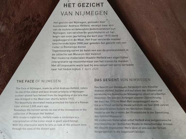 Het gezicht van Nijmegen (Romeins Masker) wandelroutes en hikes | Komoot