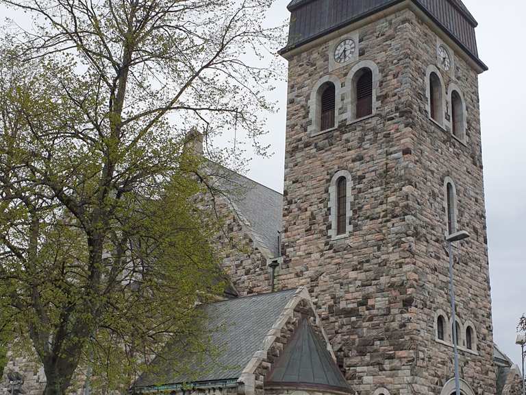 Trasa Widok na Ålesund z Fjellstua–Wiatrowskaz na szczycie Kniven ...