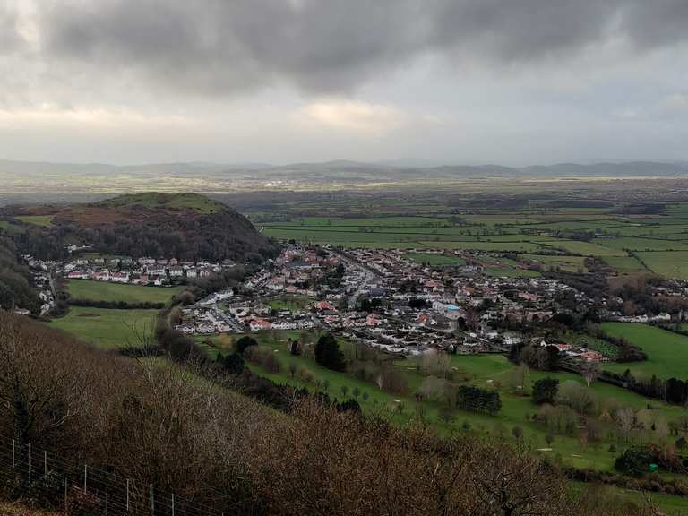 View of Prestatyn and the Coast from Prestatyn Hillside Nature Reserve ...