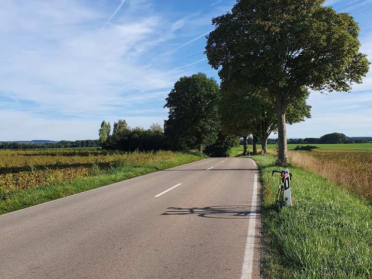 Wenig befahrene Straße von Stockach nach Ebersried: Rennradfahren und ...