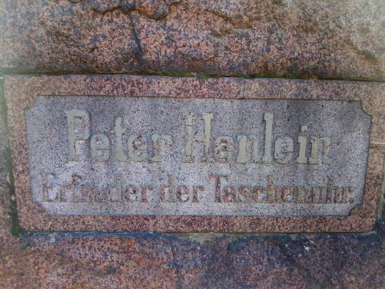 Gedenkstein Peter Henlein "Erfinder der Taschenuhr" Routes for Walking ...