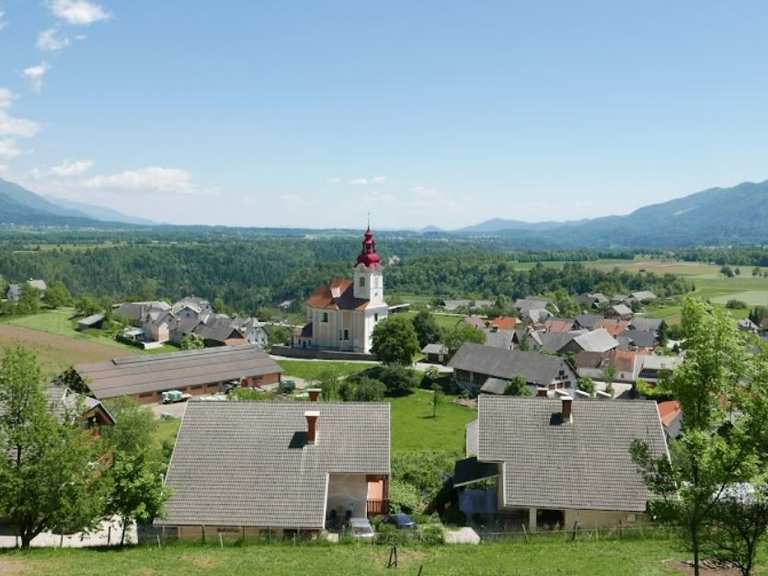 Panoramablick auf die Radovna – Waterfall - Šum Runde von Bled ...