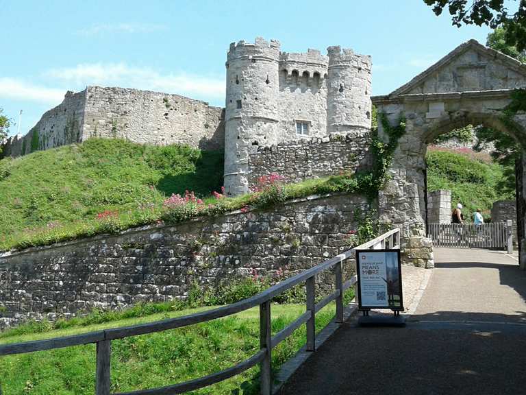 Bowcombe Down & Carisbrooke Castle lus van Carisbrooke — Isle of Wight ...