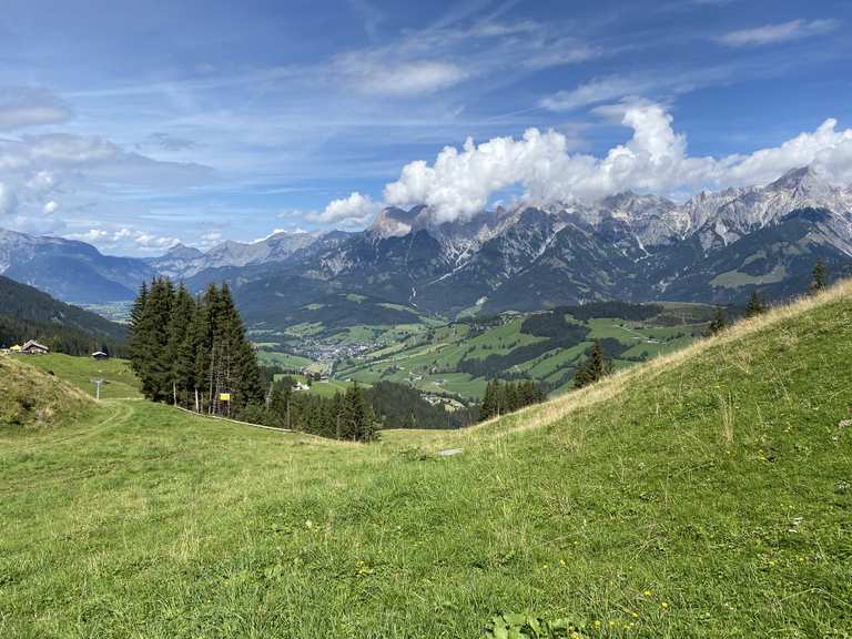 Schwarzeckalmbahn – Blick auf Maria Alm loop from Hintermoos | hike ...