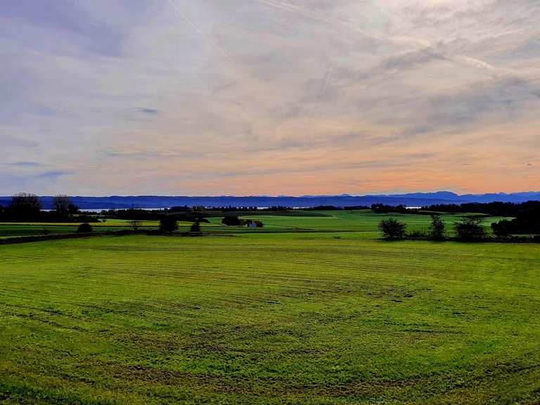 Keltische Viereckschanze / Kultstätte aus alter Zeit: Mountainbike ...