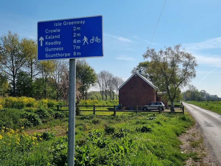 Loop de Goole em torno de Crowle Moor, Goole Moor e a Ilha de Axholme ...