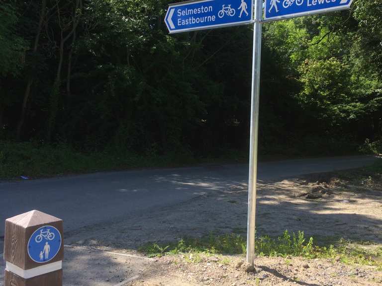 New section of A27 cycle path Cycle Routes and Map | Komoot