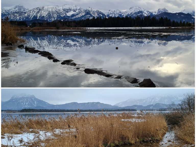 Blick auf die Ammergauer Alpen – Moor am Hopfensee Loop from Spöttl ...