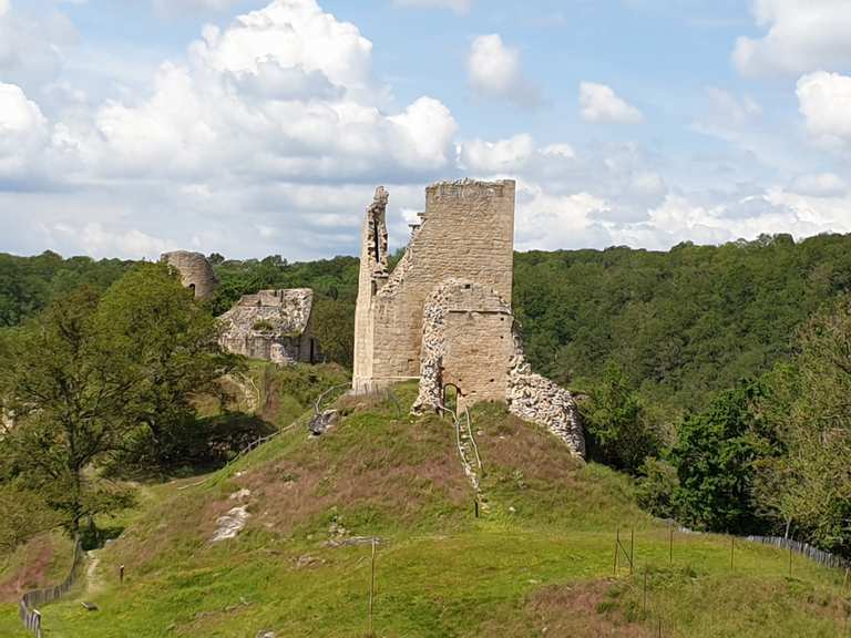 Vue sur la forteresse de Crozant et la Vallée de la Sédelle : Radtouren ...