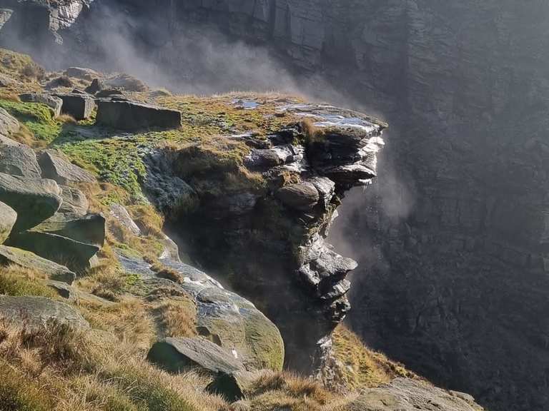 Kinder Reservoir, Kinder Downfall & Kinder Low Schleife von Bowden ...