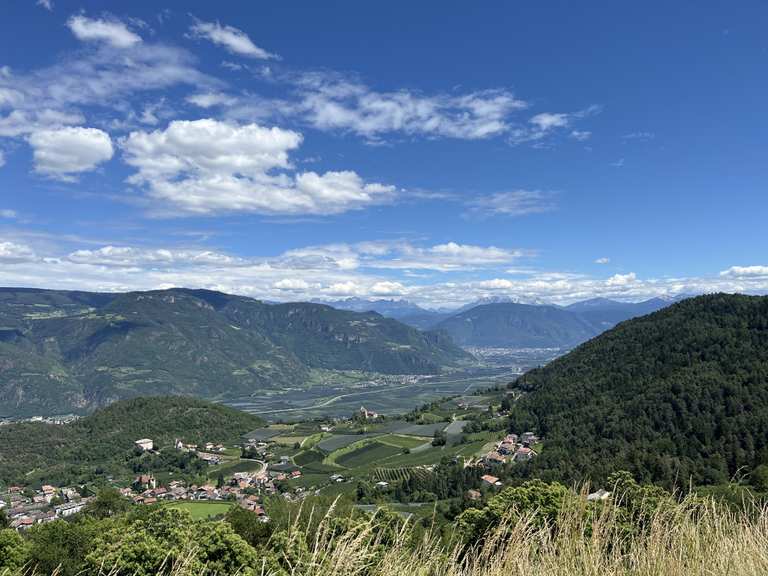 Passo Palade, Gampen Pass, view of Bolzano Road Cycle Routes and Map ...