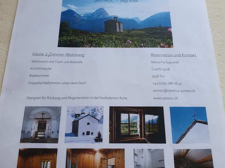 Kapelle St. Placidus und Rochus, Alp Flix, Tigias Routes for Walking ...