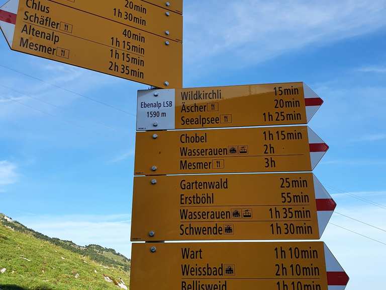 Ebenalp Cable Car Mountain Station Routes for Walking and Hiking | Komoot