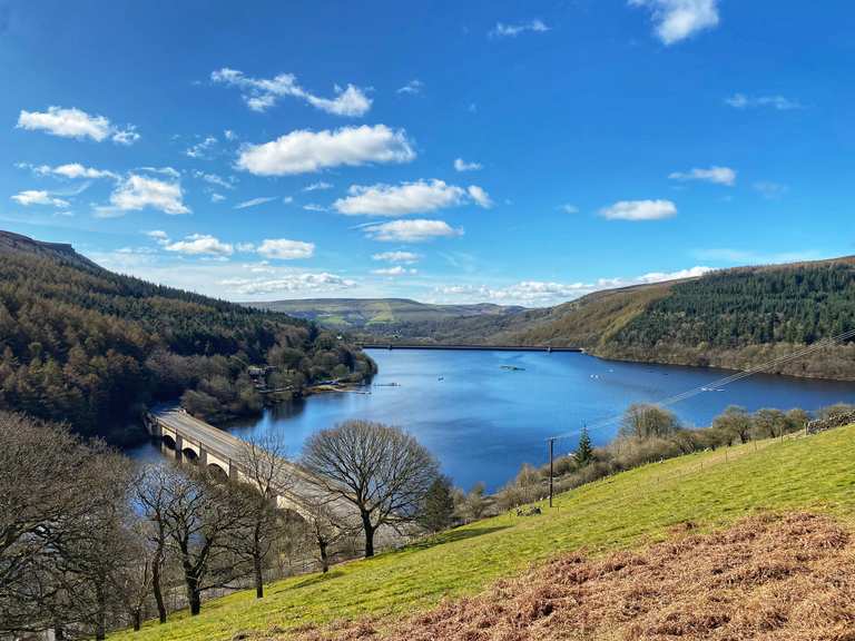 Whinstone Lee Tor & Ladybower Reservoir loop from the Ladybower Inn ...