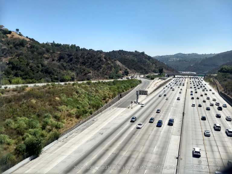 Sepulveda Pass Summit: Mulholland crosses I-405 Road Cycle Routes and ...