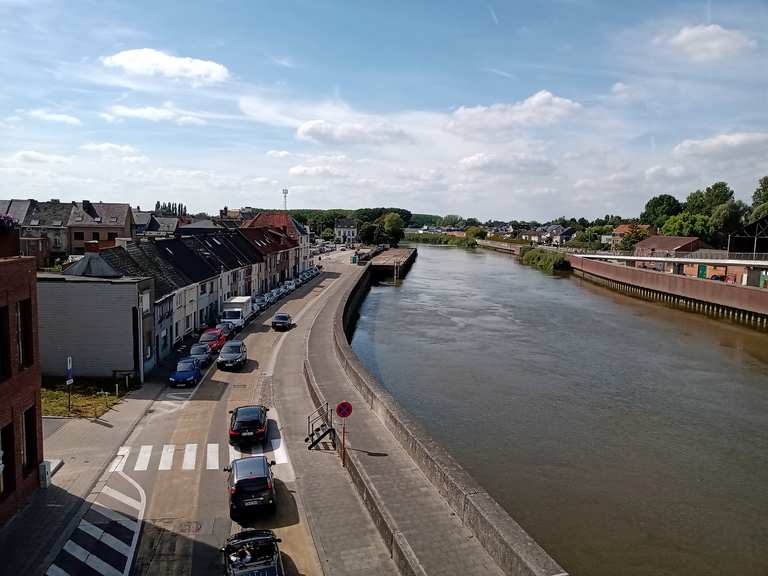 Brug over de Schelde naar centrum Wetteren - Cycle Routes and Map | Komoot