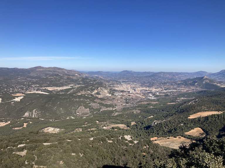 Parque Natural de la Font Roja — Ruta de carrera de montaña circular al ...